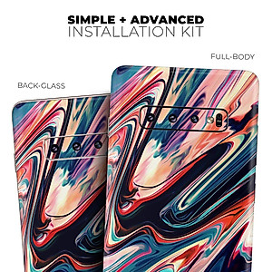 DesignSkinz Liquid Abstract Paint Remix V8 Protective Vinyl Decal Wrap Skin Cover Compatible with The Samsung Galaxy S20 (Screen Trim & Back Glass Skin)
