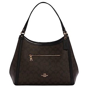 COACH Women's Kristy Shoulder Bag (Brown Black)