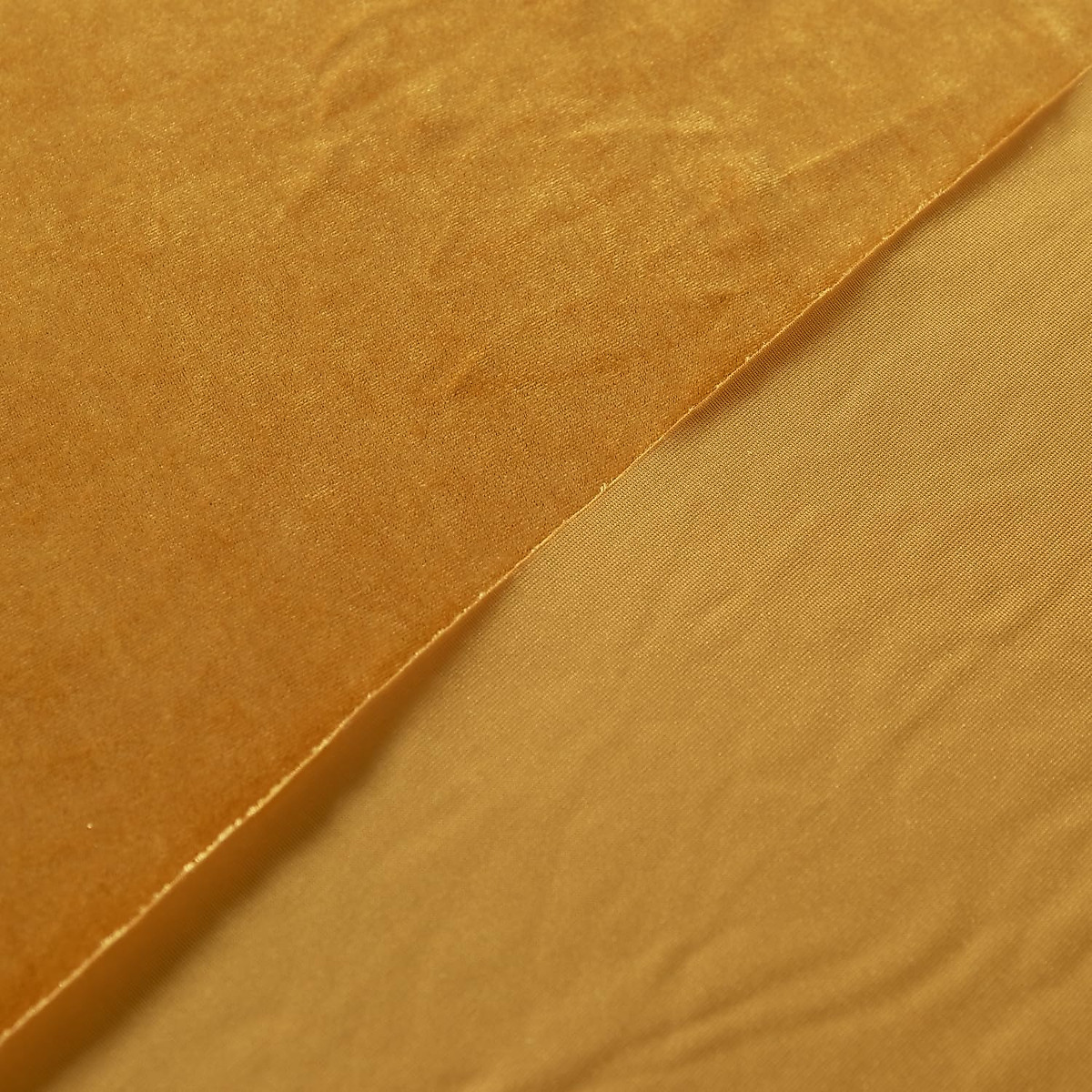 Stretch Velvet Fabric by The Yard for Apparel,Sewing,Crafting,Full Dress 93% Polyester 7% Spandex 63" Wide (Gold,1Yard)