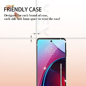 Moto G Stylus 2022 4G/5G Tempered Glass Screen Protector By YEYEBF, [ 2 Pack] [Anti-scratch] [3D Glass] [Case-Friendly] Screen Protector