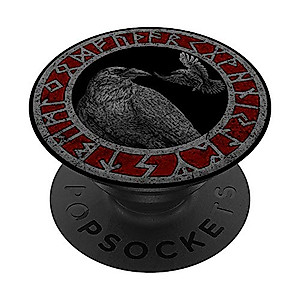 Viking Norse Mythology Vegvisir Runes Odin's Huginn & Muninn PopSockets Swappable PopGrip
