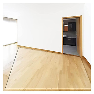 Clear PVC Desk Chair Mat Office Chair Mat for Hard Wood Floors Clear Rectangle PVC Floor Mat Protector with Lip,Vinyl Plastic Floor Mat,Can Be Cut,1mm Thick,75/95/115/135/155cm Wide,Non-Skid, Waterpro