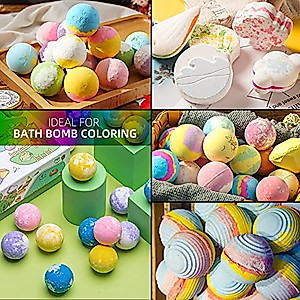 20 Colors Bath Bomb Soap Dye - Wayin Food Grade Skin Safe Liquid Based Bath Bomb Colorant, Vibrant Concentrated Neon Soap Coloring for Soap Making DIY Bath Bomb Kit Bath Salt Crafting Slime Clay