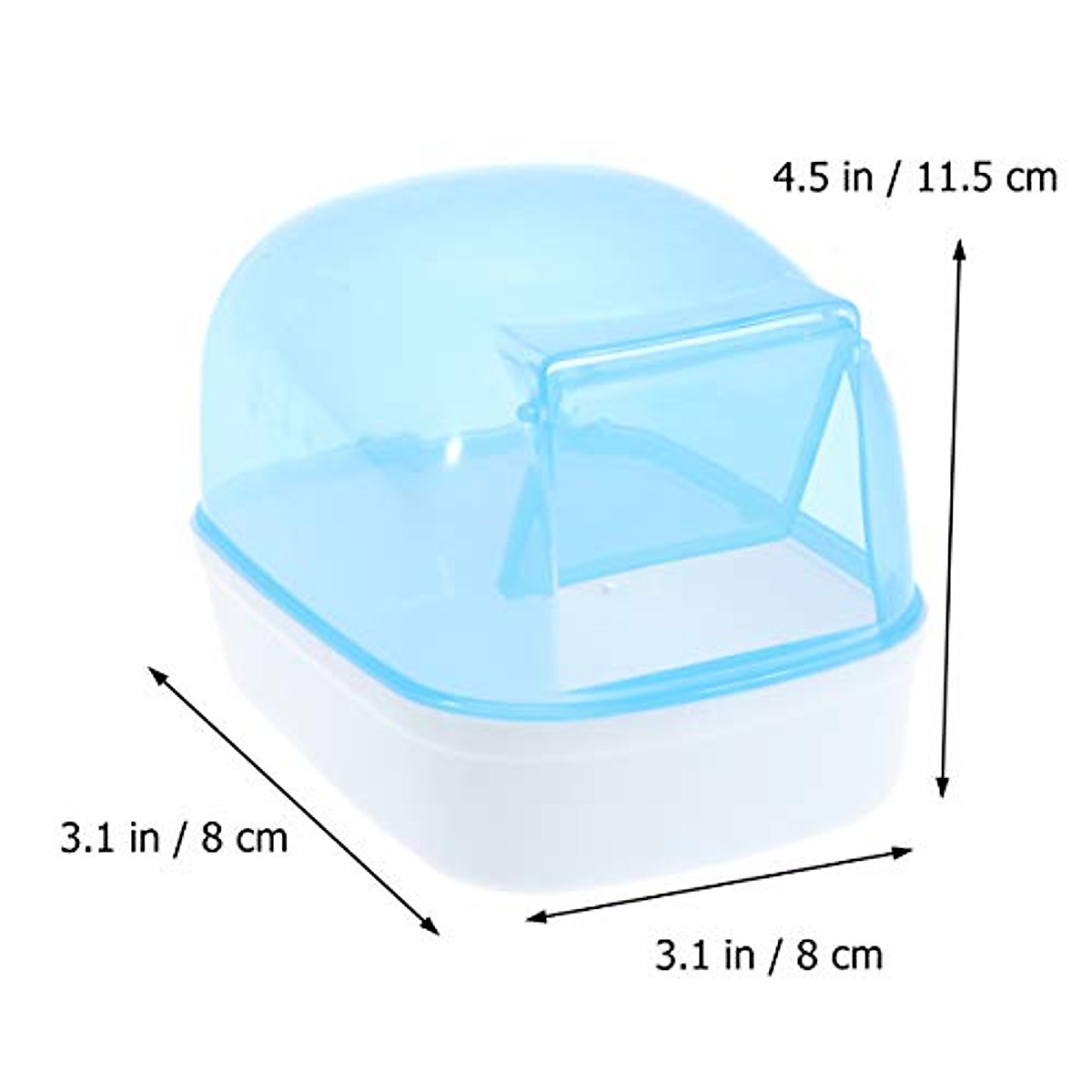TEHAUX Hamster Bathroom Gerbil Plastic Sand Dry Bath Container Small Animal Sauna Toilet Sandbox for Hamster Gerbil Rat Mice and Small Animal (Random Color)