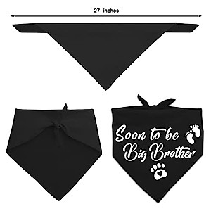Soon to Be Big Brother Blue Dog Bandanas, Gender Revealing Dog Scarf Photo Prop, Pet Accessories for Dog Lovers, Pet Baby Announcement Scarf Accessories, Pack of 2