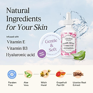 LilyAna Naturals Dark Spot Corrector - Dark Spot Remover for Face - Brightening Face Serum for Women and Men - Niacinamide and Licorice Root -1oz