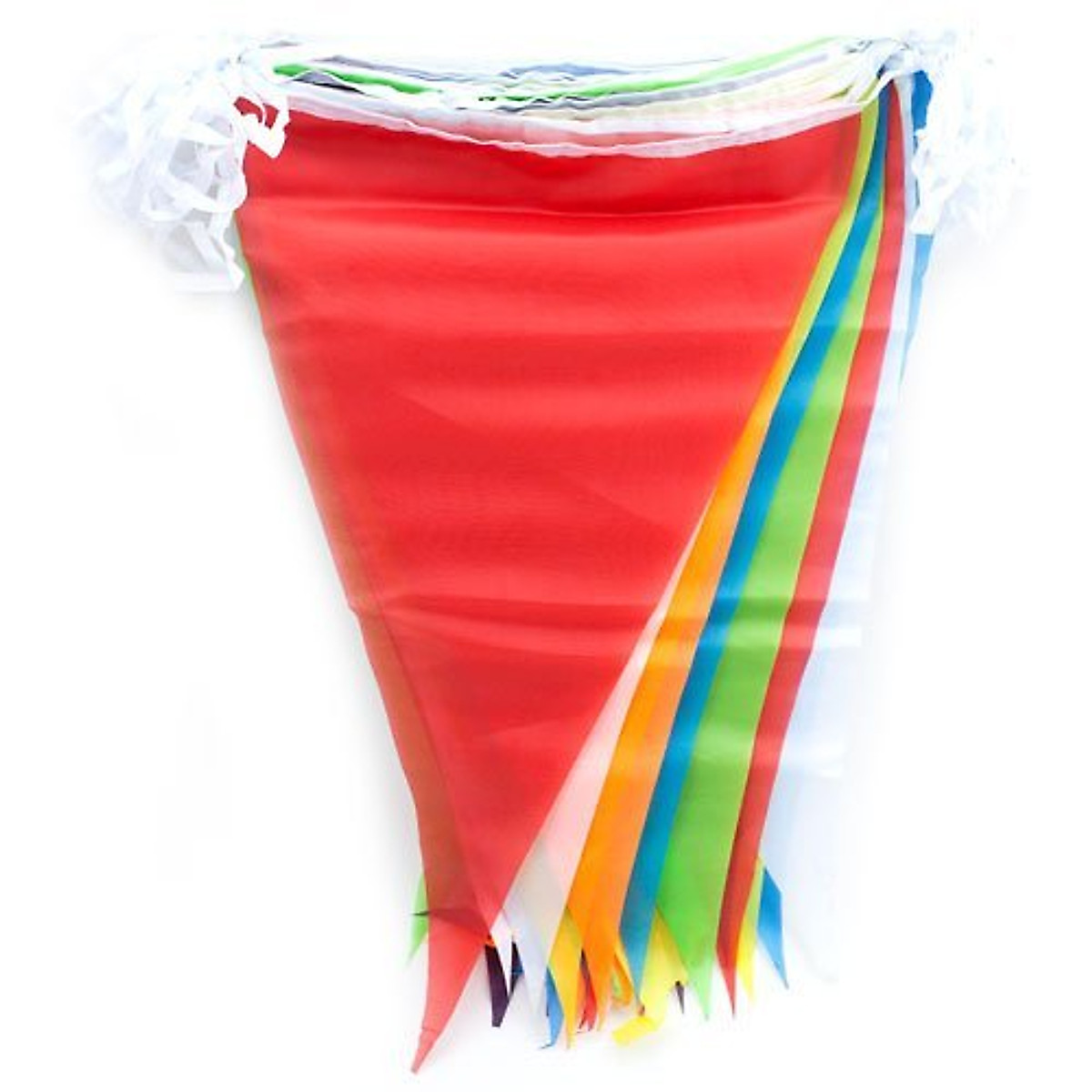 100 Foot Pennant Flag Banner | 48 Weatherproof Flags | Party Supplies for Decoration | Multicolor Pack of 1