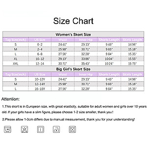 Big Girl's High Waist Tennis Skort Womens Pleated Running Golf Skirt with Shorts Purple#406/S