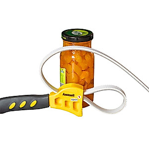 Aneaseit Silicone Jar or Bottle Lid Opener - Adjustable Strap Wrench for Opening Jars & Bottles - Cap Grip also for Replacing Water Filter Cartridges - Orange