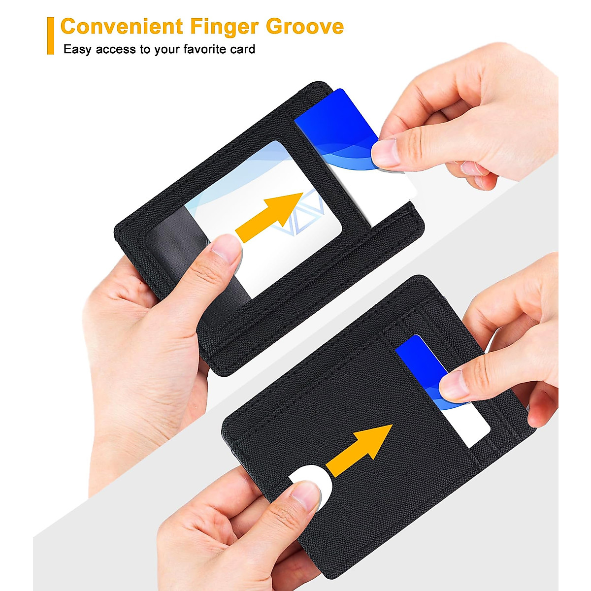 iZiv Slim Wallet,Mini RFID Front Pocket Wallets Minimalist Secure Thin Credit Card Holder