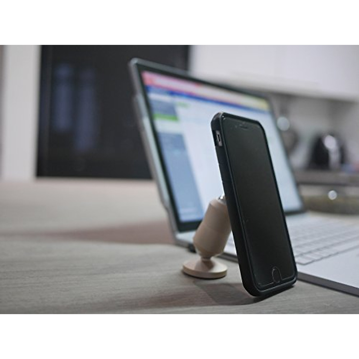 CLUTCHIT The Original Dual Magnetic Movable Phone Holder and Tablet Mount (Matte Black)