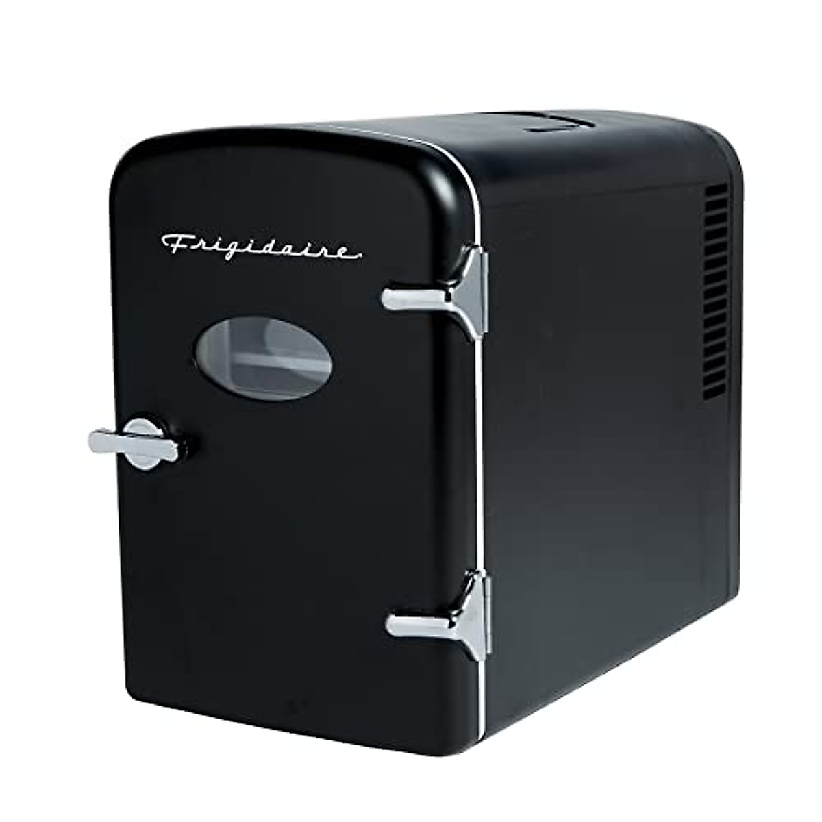 Frigidaire EFMIS175-BLACK Portable Mini Fridge-Retro Extra Large 9-Can Travel Compact Refrigerator, Black, 6 Liters