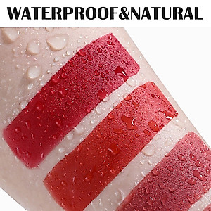 DAGEDA 5 Colors Lip Stain,Peel Off Lip Stain Lip Tint,Tattoo Color Lip Gloss,Waterproof Liquid Lipstick with 5ML Empty Spray Bottle, Lip Stain Tint Lip Makeup for Women