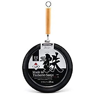 Pearl Metal HB-2403 Tsubamesanjo Iron Frying Pan, 10.2 inches (26 cm), Induction Heating Compatible, The Iron
