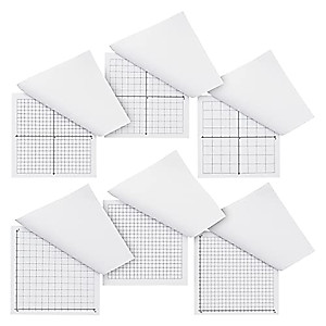 10 Pack Mini Graph Paper Sticky Notes in 6 Designs, 25 Sheets per Pad (3x3 in)