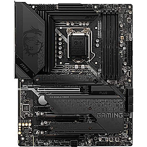 MSI MPG Z590 Gaming Plus Gaming Motherboard (ATX, 11th/10th Gen Intel Core, LGA 1200 Socket, DDR4, PCIe 4, CFX, M.2 Slots, USB 3.2 Gen 2, DP/HDMI, Mystic Light RGB)