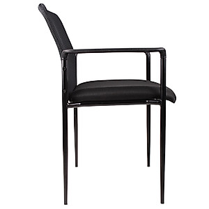 Boss Office Products Stackable Mesh Guest Chair in Black