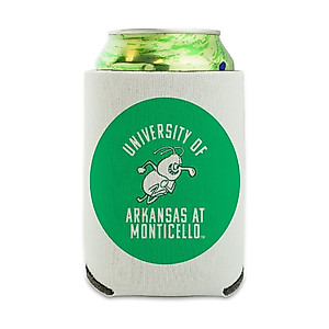 University of Arkansas at Monticello Bull Weevil Logo Can Cooler - Drink Sleeve Hugger Collapsible Insulator - Beverage Insulated Holder