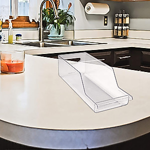 Mind Reader Pop/Soda Can Dispenser Storage Organizer Bin for Kitchen Pantry, Countertops, Cabinets, Refrigerator 2 Pack , Clear