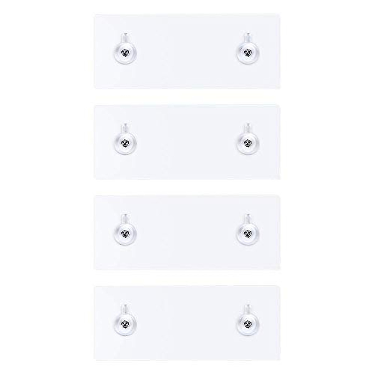 Vdomus Acrylic Shower Corner Shelf 2 Pack in a Set & 4 Pieces Transparent Adhesives for No Drilling Shower Wall Shelf