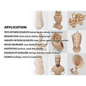 PLA Wood Fill 3D Printer Filament, WISDREAM Neatly Wound PLA Filament 1.75mm 1kg(2.2 lbs), with Real Wood Powder, Fit Most FDM 3D Printers,