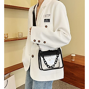 Clear Bag for Women Clear Crossbody Bag Clear Purse Stadium Approved Clear Shoulder Bag Satchel Hobo Bag Gift