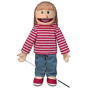 25" Emily, Peach Girl, Full Body, Ventriloquist Style Puppet