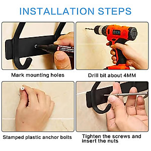 Coat Hooks Wall Mount, 5 Hooks for Robes, Bags, Keys, and Towels - Bathroom Towel Hanger Organizer for Bathroom, Bedroom, Closet Room, Kitchen