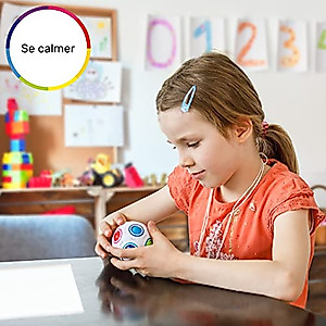 CUBIDI® Original Rainbow Puzzle Ball I Brain Teasers for Kids Ages 6-10 I for Boys and Girls 6+ Years I Travel Toy for Children | Fidget Ball Magic Ball