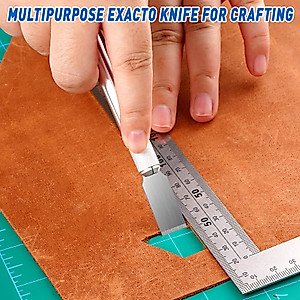 DIYSELF 100 Pack Exacto Knife Blade Refills - #18 Hobby & Craft Knife Blades, High Carbon Steel for Scrapbooking & Stencil