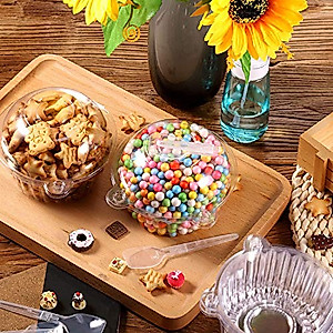 100PCS Clear Plastic Individual Cupcake Containers Boxes, Disposable Stackable Cupcake Holder, Salad Favor Cake Holder Muffin Case Cups Pod for Halloween, Christmas and New Year Party (Pack of 100)