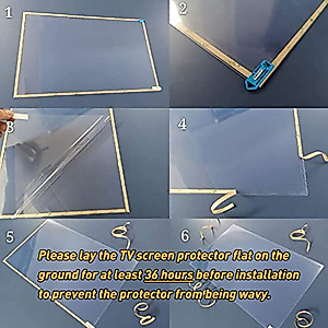 Anti UV TV Screen Protector for 65 Inch, Indoor Outdoor Anti Glare TV Anti Blue Light Screen Frosted Film Anti Glare Film for TV