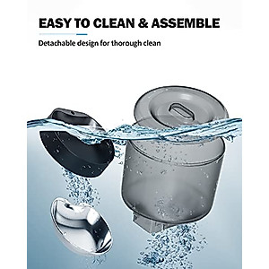 Tomxcute Automatic Cat Feeders, 4L Cat Dry Food Dispenser, Auto Dog Feeder Small Timed Pet Feeder with Stainless Steel Bowl, Push-Type Clog-Free Design, 1-4 Meals Portion Control for Cats and Dogs