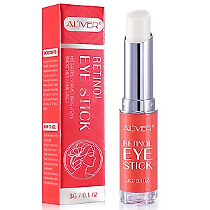 Retinol Eye Stick, Under Eye Cream, With Retinol, Hyaluronic Acid for Dark Circle and Puffiness, Retinol Eye Balm Reduce Wrinkles and Fine Lines, Bags Under Eyes.