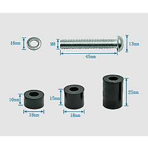 M8 Screws for Samsung TV M8x45mm TV Mounting Bolts Screws for Samsung TV with 25mm Long Spacers