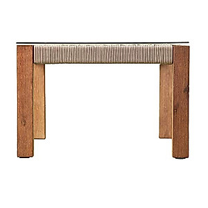 SEI Furniture Brendina Outdoor Glass-Top Cocktail Table, Natural