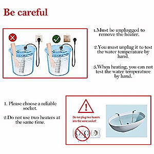 𝑼𝒑𝒈𝒓𝒂𝒅𝒆 1500W Electric Immersion Water Heater for Bathtub/Hot Tub/Inflatable Pool, Stainless Steel Submersible Bucket Heater with Temperature Controller, Rapid Heat 5 Gallons Water in Minutes