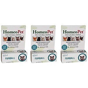 HomeoPet Feline Furball Relief, 15 ML Per Bottle (3 Pack - 15 mL)