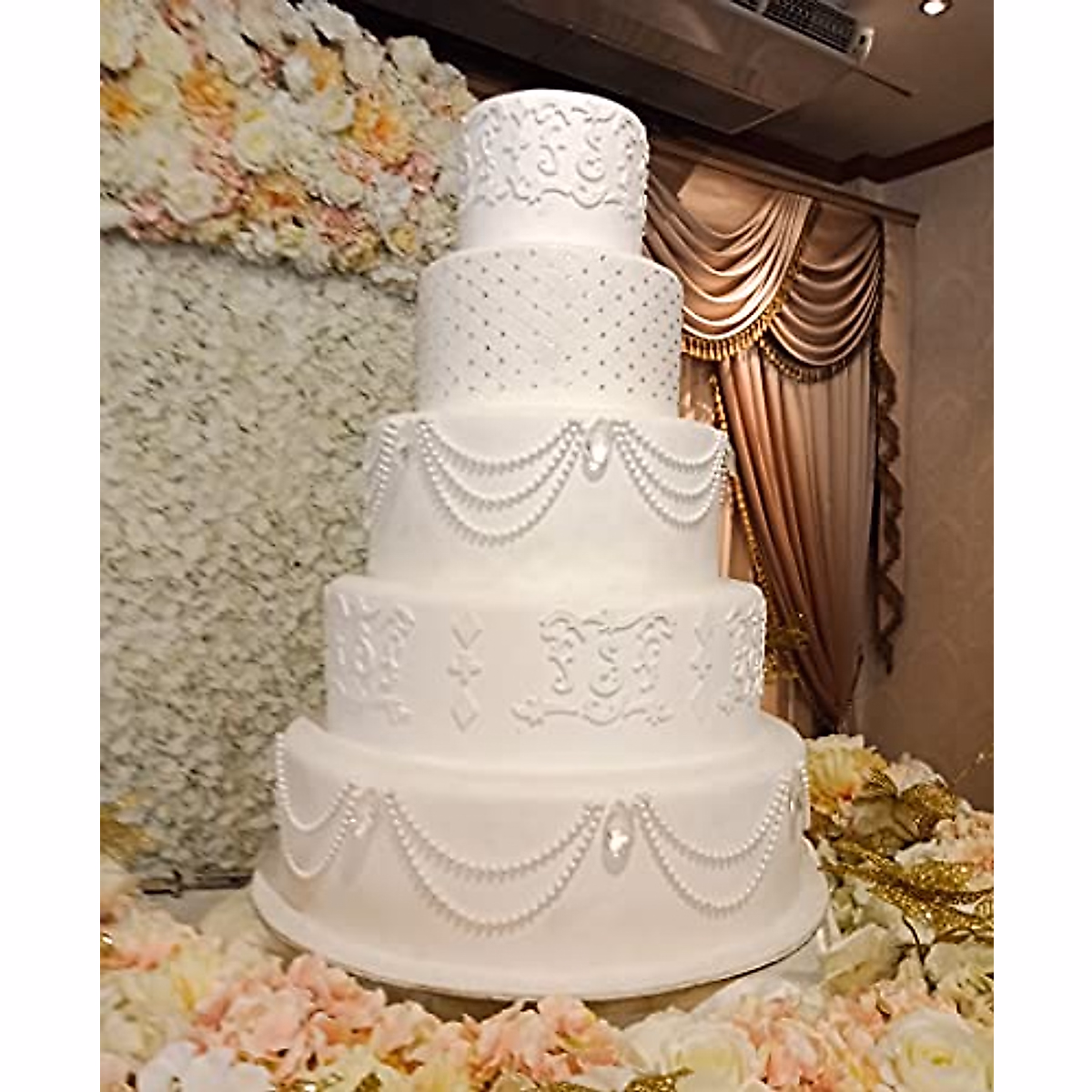 Silverlake Space Saver Cake Dummy Set - 5 Piece Set - Up to 5 Tier Cake 20 inches Tall - EPS Polystyrene Circle for Baking (Round)