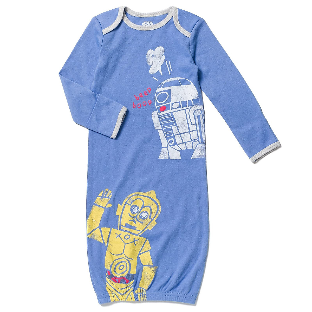 Star Wars Chewbacca R2-D2 C-3PO Baby Boys 3 Pack Swaddle Sleeper Gown 0-6 Months