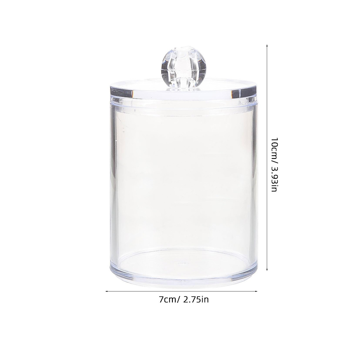 Cabilock 2 Pcs Acrylic storage box acrylic storage container Cotton Pad Holder plastic swab storage jar Makeup Cotton Round Holder Make Up Pads Holder holder Bracket box cosmetic