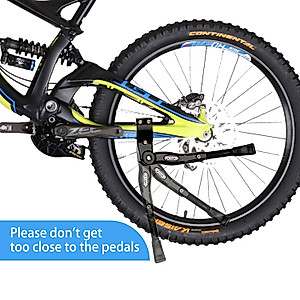 FORTOP Bike Kickstand, Adjustable Aluminum Alloy Bicycle Support Kick Stand Fit for 22'' 24'' 26'' 27.5'' 29'' Inch Mountain Bike/BMX/MTB/City Commuter Bike/Sports Bike/Adult Bike/Road Bike