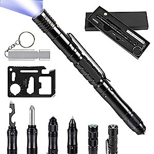 Stocking Stuffers Gifts for Men，11-IN-1 Tactical Pen Multitool Pen Survival Pen, Cool Gadgets Gift, Outdoor And Indoor Tactical Gear With Pocket Tool, Gifts Ideas for Him Dad Husband Fathers