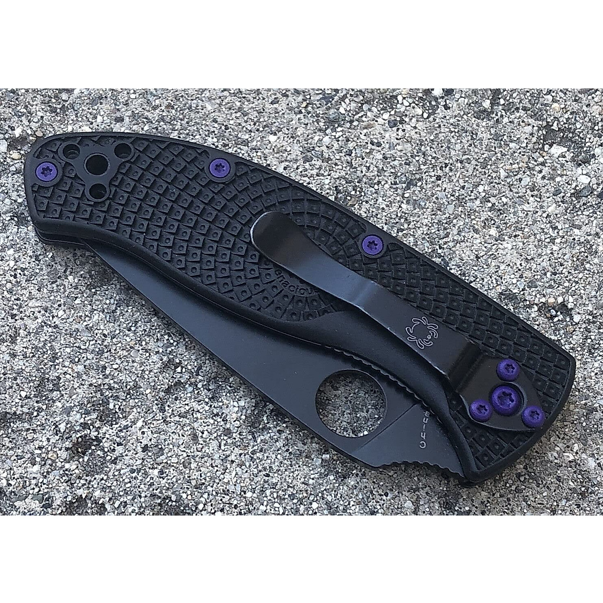 Flat Purple Screws Set For Spyderco Tenacious and Resilience Pocket Knife