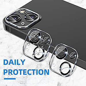 Aenoko [2 Pack] Camera Lens Protector Compatible for iPhone 13 / iPhone 13 Mini 2021, HD Tempered Glass+Black Circle