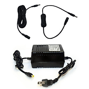 MyVolts 9V Power Supply Adaptor Compatible with/Replacement for M-Audio Black Box Reloaded Recording Box - US Plug with Extension and ON/Off Switch