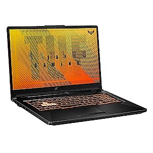 ASUS TUF Gaming A17 Gaming Laptop, 17.3” 144Hz FHD IPS-Type Display, AMD Ryzen 5 4600H, GeForce GTX 1650, 8GB DDR4, 512GB PCIe SSD, RGB Keyboard, Windows 11 Home, Bonfire Black Color, FA706IH-RS53
