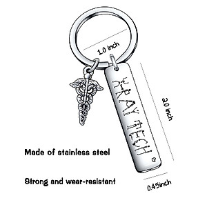 De&ai X-Ray Tech gift for X-Ray Technician gift for X Ray Tech Grad gift appreciation gift for Ultrasound Technician Gift for Radiology Technologist jewelry Ultrasound Tech keychain