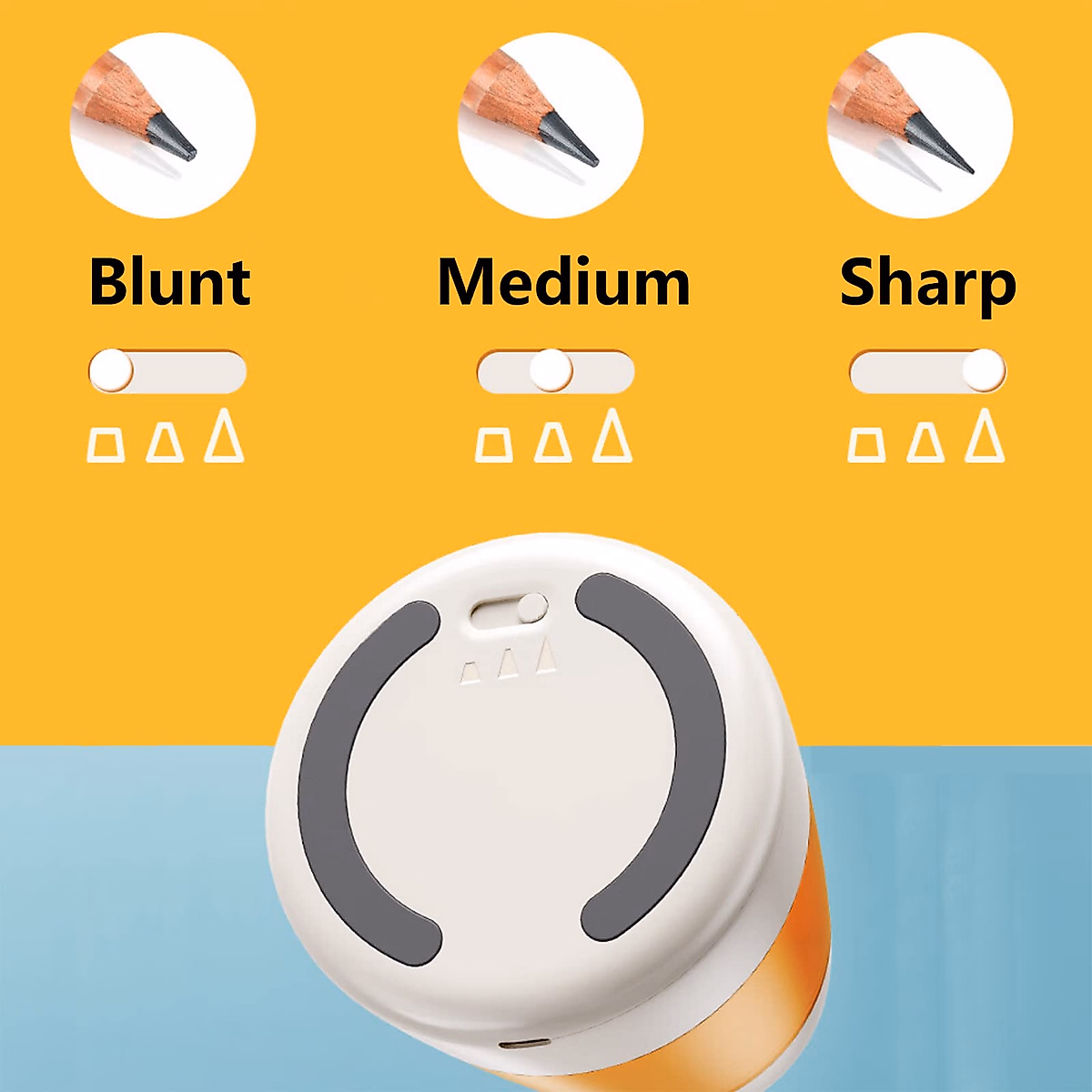 Skynow Rechargeable Pencil Sharpener,Fully Automatic Electric Sharpener for Kids,Teachers,Students,Engineers;Fast Sharpening Dont Need Holding Pencils,Ideal for Short Pencil Save Pencils.