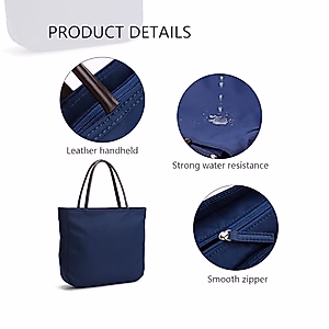 YONBEN Big Black Purse with Organizer and Zipper Lightweight and Waterproof Tote Bag with Compartment